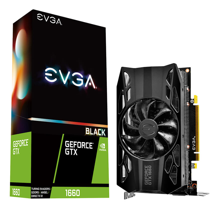 Placa de Video EVGA GeForce GTX 1660 BLACK GAMING 6GB GDDR5 - Deffo Argentina