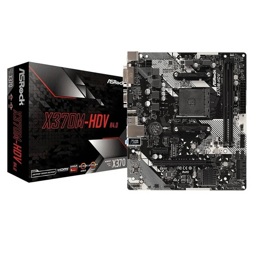 Motherboard ASRock X370M-HDV4.0, Socket AM4 - Deffo Argentina