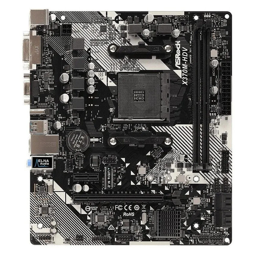 Motherboard ASRock X370M-HDV4.0, Socket AM4 - Deffo Argentina
