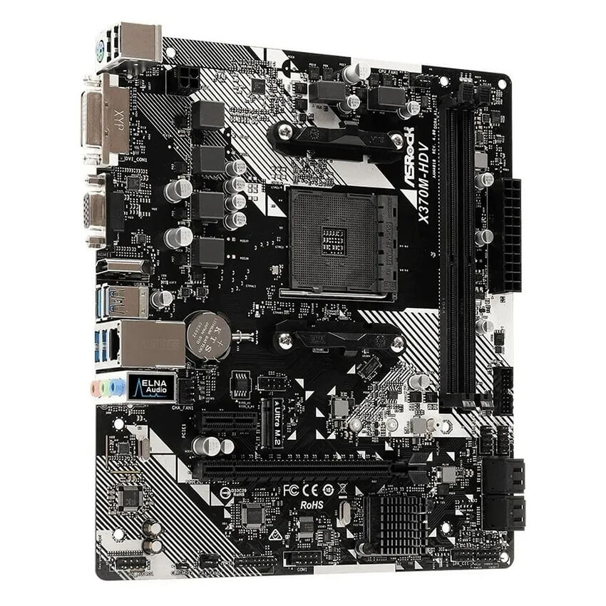 Motherboard ASRock X370M-HDV4.0, Socket AM4 - Deffo Argentina