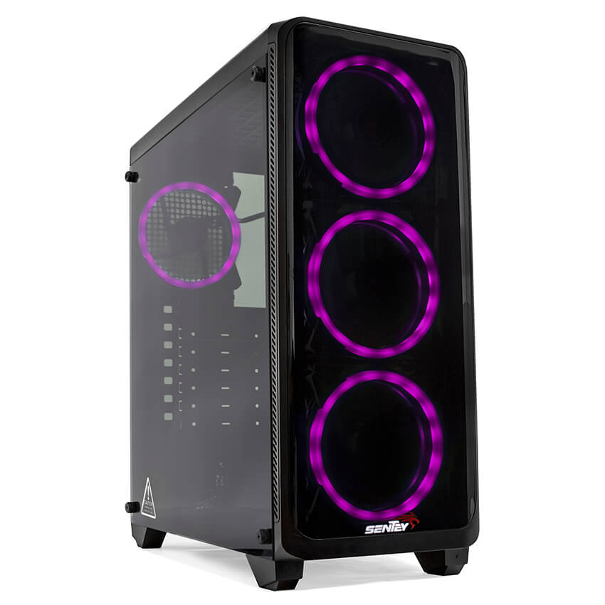Gabinete Sentey K20 Lite, ATX, Sin Fuente, Vidrio Templado, 4 Fan RGB ...