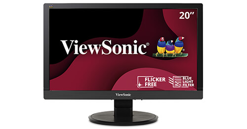 Monitor ViewSonic VA2055Sm, 20", 75Hz, MVA, 1920x1080, 25ms, VGA, DVI-D - Deffo Argentina