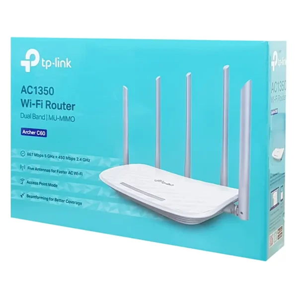 Router Wi-Fi TP-Link Archer C60, AC1350, Doble banda, Blanco - Deffo ...