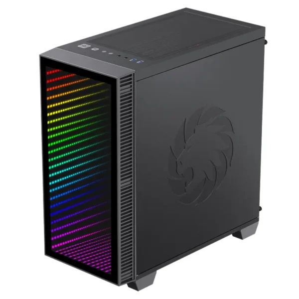 Gabinete GameMax Mini Abyss H608, Micro ATX, Sin Fuente, Vidrio Templado, 1 Fan 12 cm ARGB ...