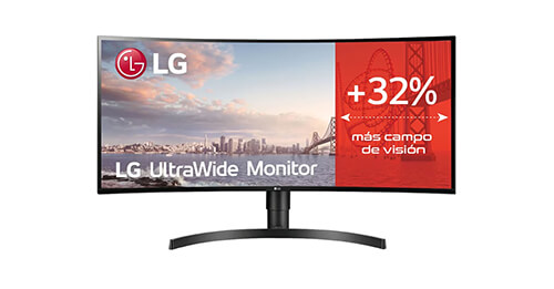Monitor LG UltraWide 34WL85C-B, 34", 60Hz, Curvo, IPS 1900R, 3440x1440 ...