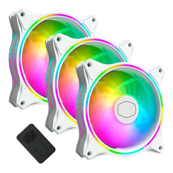 Ventilador Cooler Master MasterFan MF120 Halo White Edition 3 en 1 ARGB ...