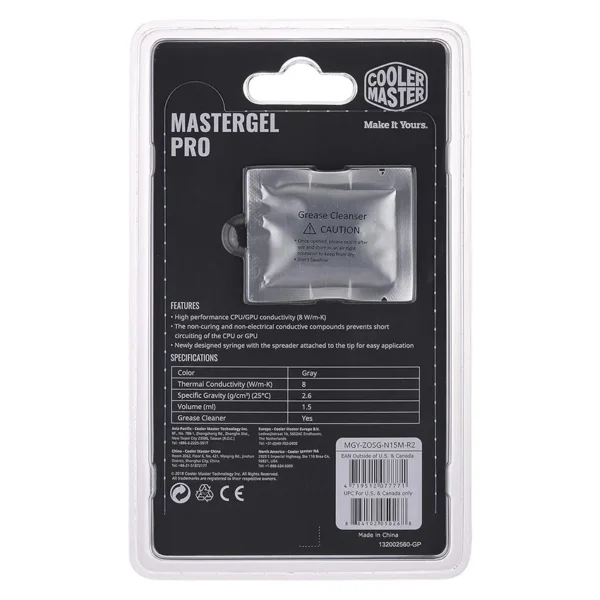 Pasta Térmica de Alto Rendimiento Cooler Master MasterGel Pro - Deffo Argentina
