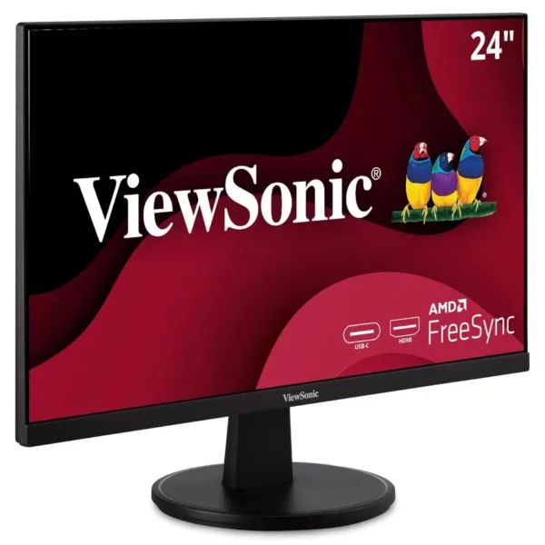 Monitor ViewSonic VA2447-MHU, 23.8", 100Hz, MVA, 1920x1080, 5ms, VGA, HDMI, USB-C, FreeSync ...