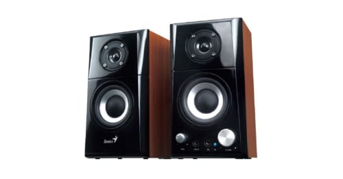 Parlantes Genius SP-HF500A II, 16 W RMS, Mini Plug 3.5 mm, Marrón ...